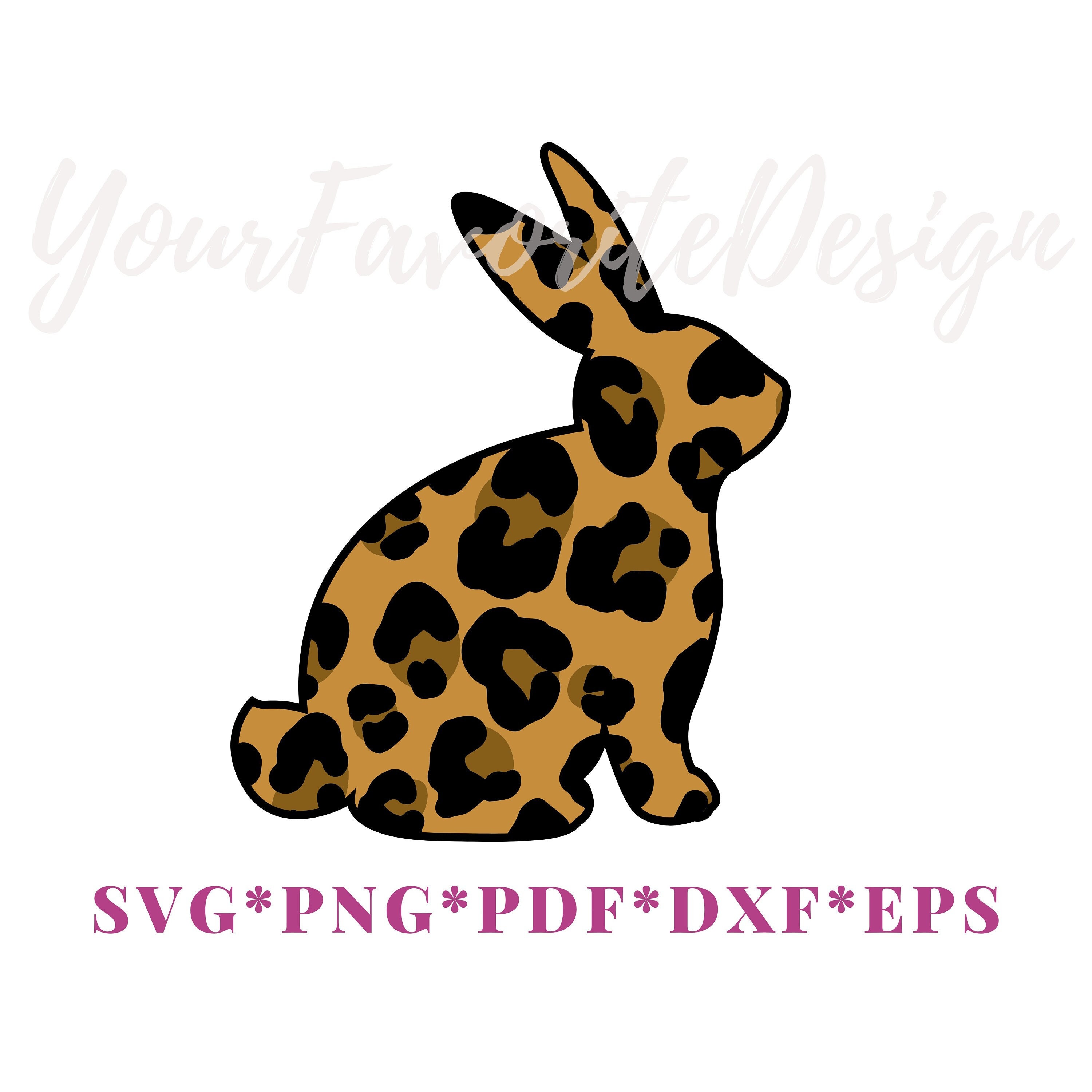 Leopard Print Bunny Svg, Png, Bunny Svg, Bunny Png, Easter Svg, Easter ...