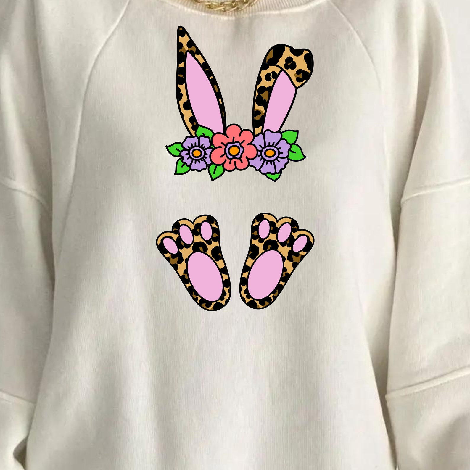 Leopard Print Bunny Svg, Png, Bunny Svg, Bunny Png, Easter Svg, Easter ...