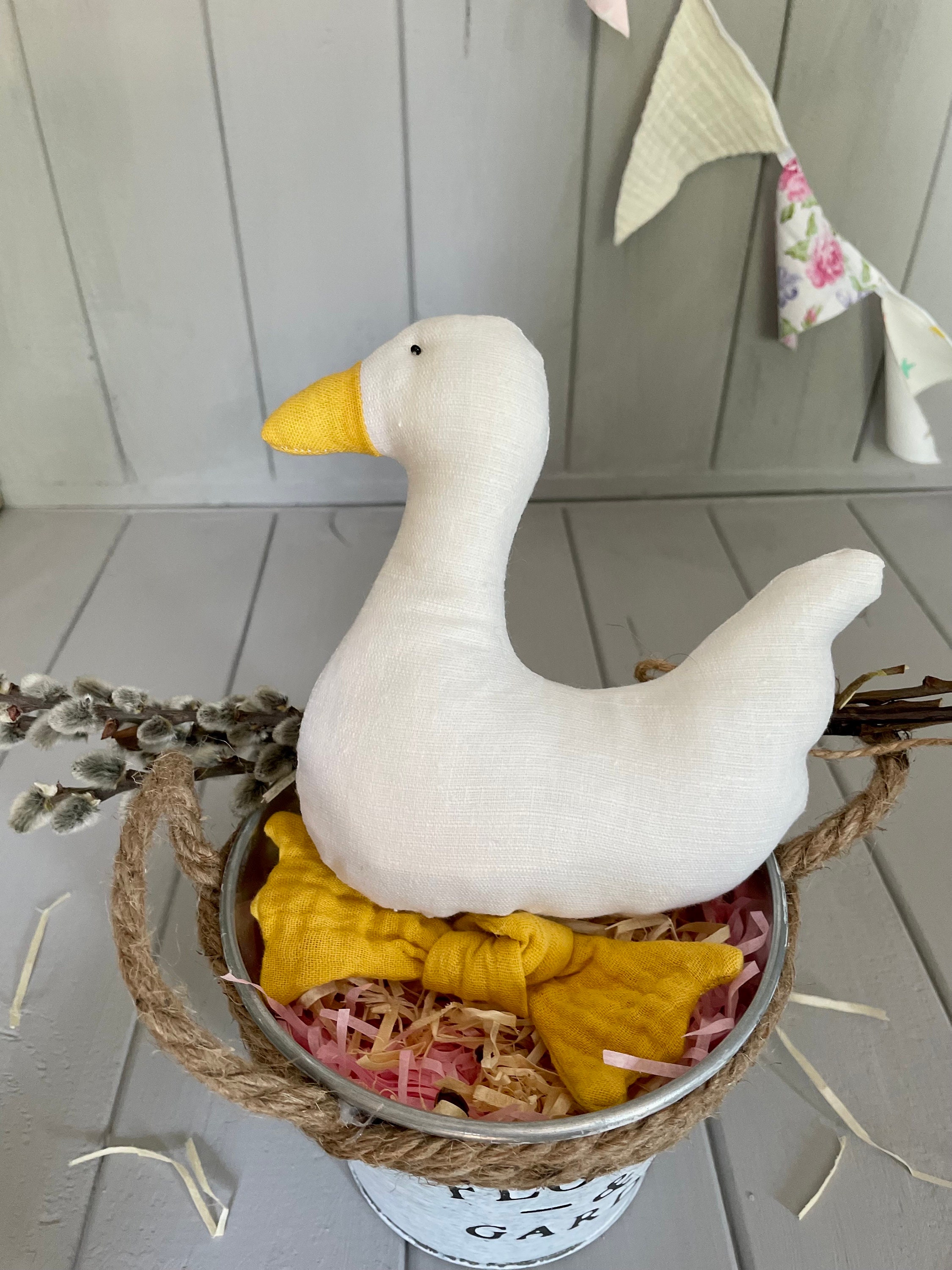 Duck Pdf Pattern and Tutorial, Linen Duck Sewing Tutorial, Stuffed ...