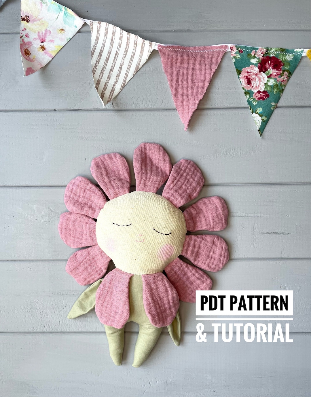 Stuffed Flower Doll, Sewing Pattern Soft Toy, Instant Download, Pdf ...