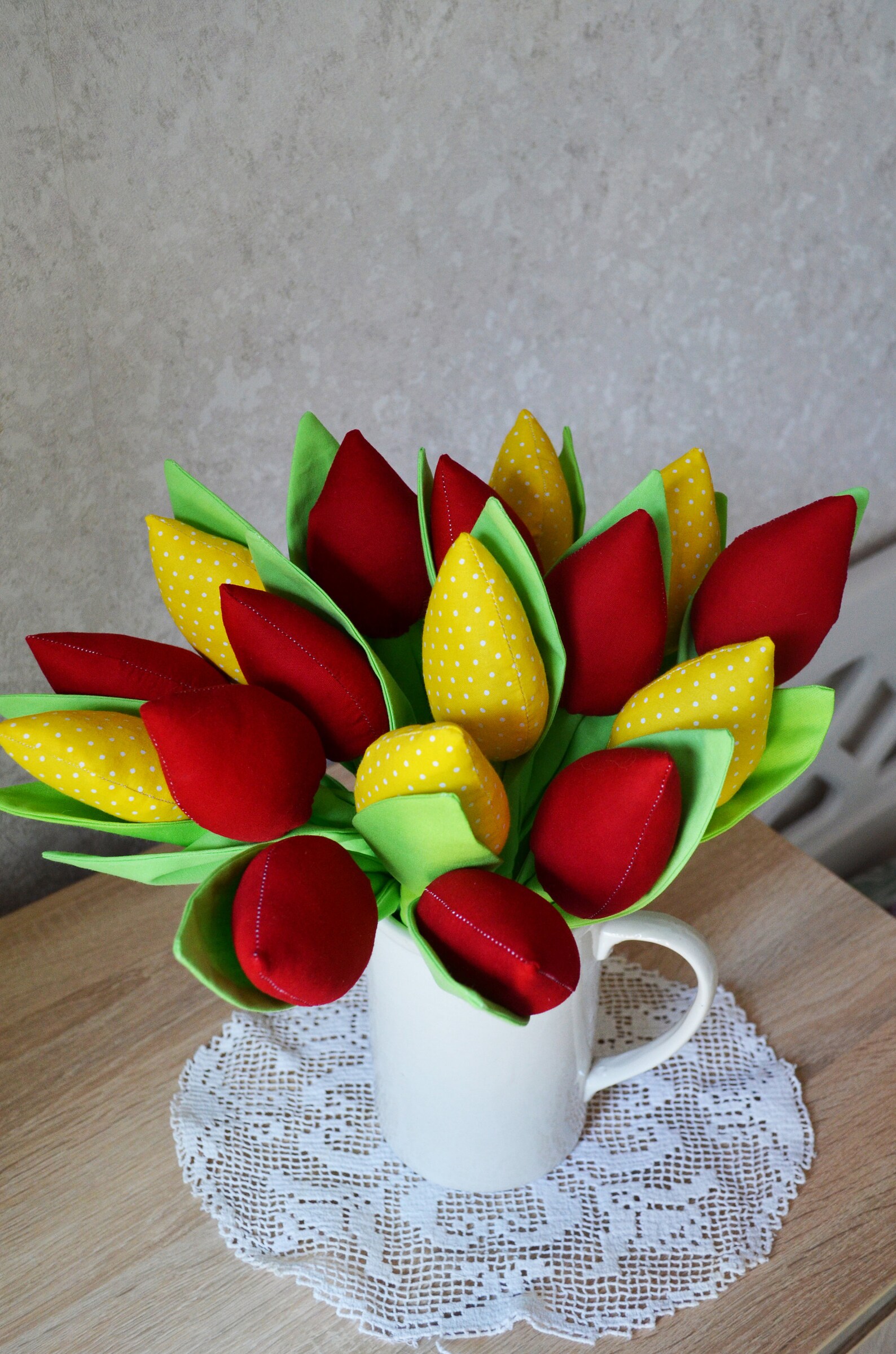 Flowers Pattern - Textile Tulip PDF - Flowers Fabric Bouquet - Tutorial ...