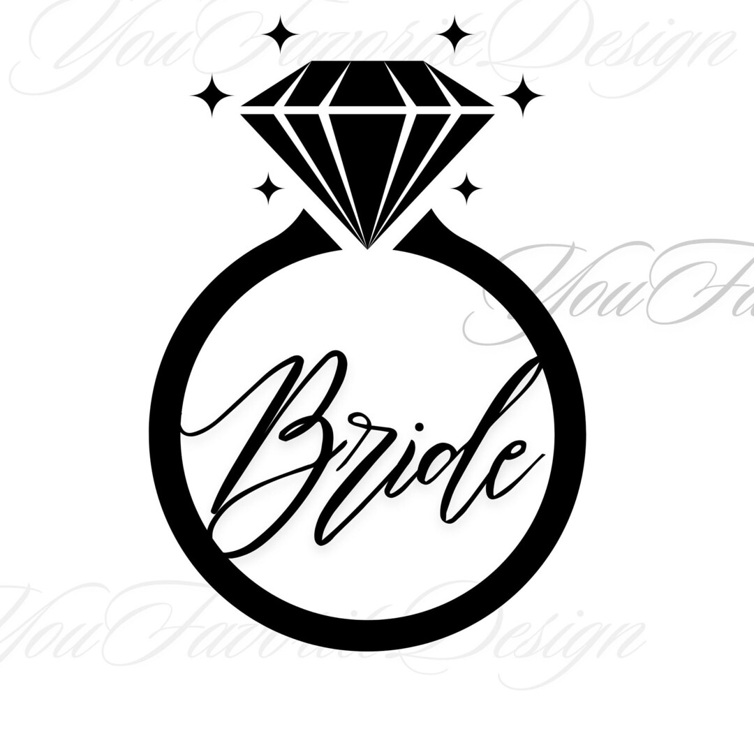Wedding Diamond Ring Svg, Bride Svg, Engagement Ring Svg. Vector Cut ...