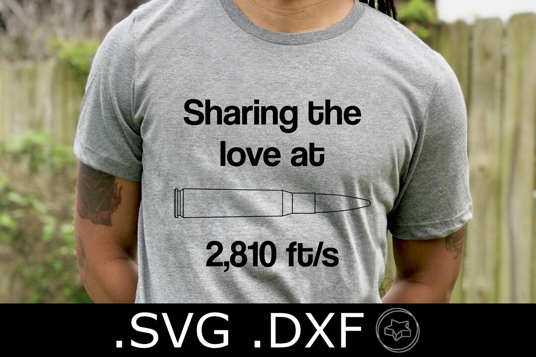 50 caliber Bullet SVG y DXF File / Gun Shirt Design / Funny Bullet ...