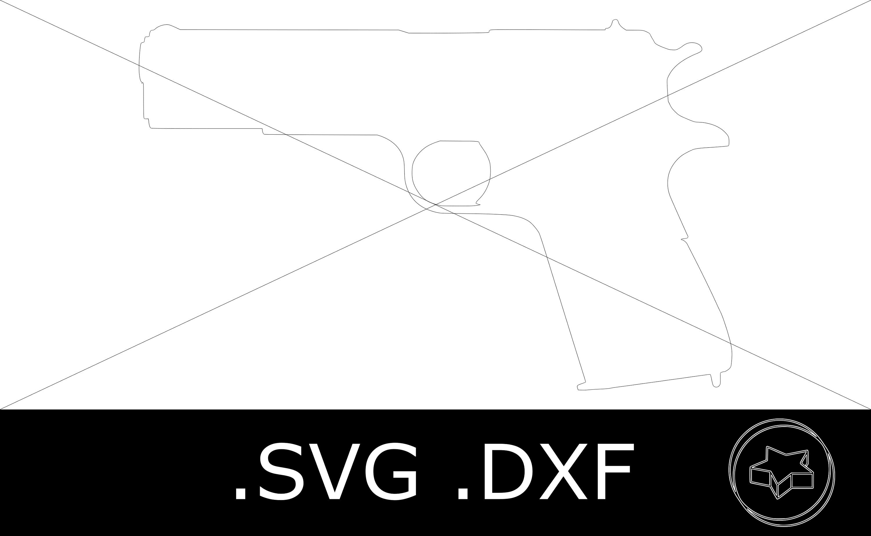 1911 Pistol SVG and DXF File Gun Silhouette Gun Design - Etsy Ireland