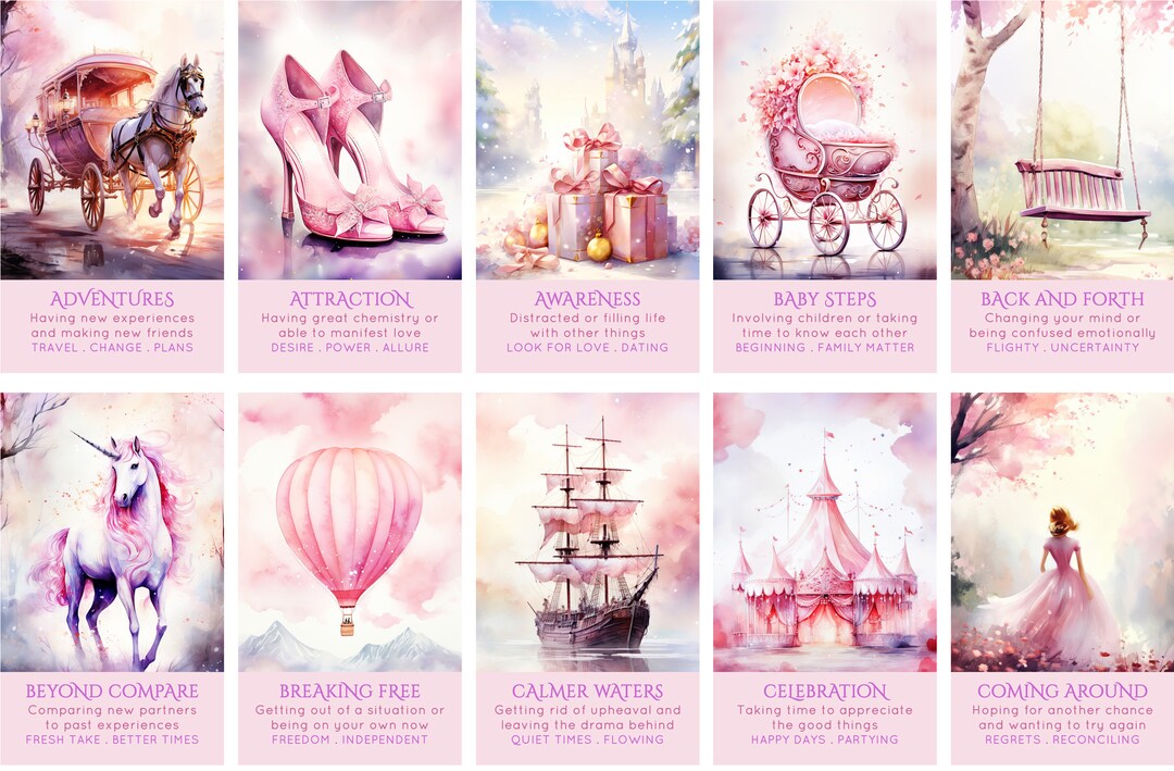 LOW STOCK: Whispering Heart Love and Romance Oracle Deck Unique Pink ...