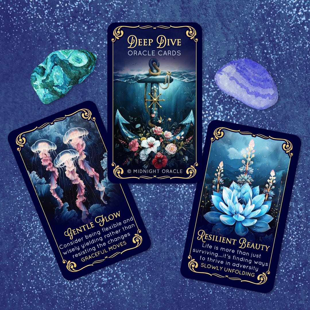 IN STOCK: Deep Dive Oracle Deck Ocean Tarot Cards for Self-reflection ...