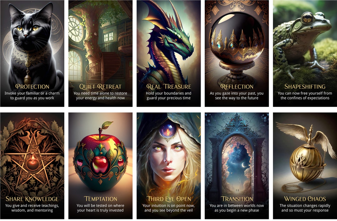 PRE-ORDER: Mystic Witch Dark Oracle Deck of Halloween Tarot - Etsy
