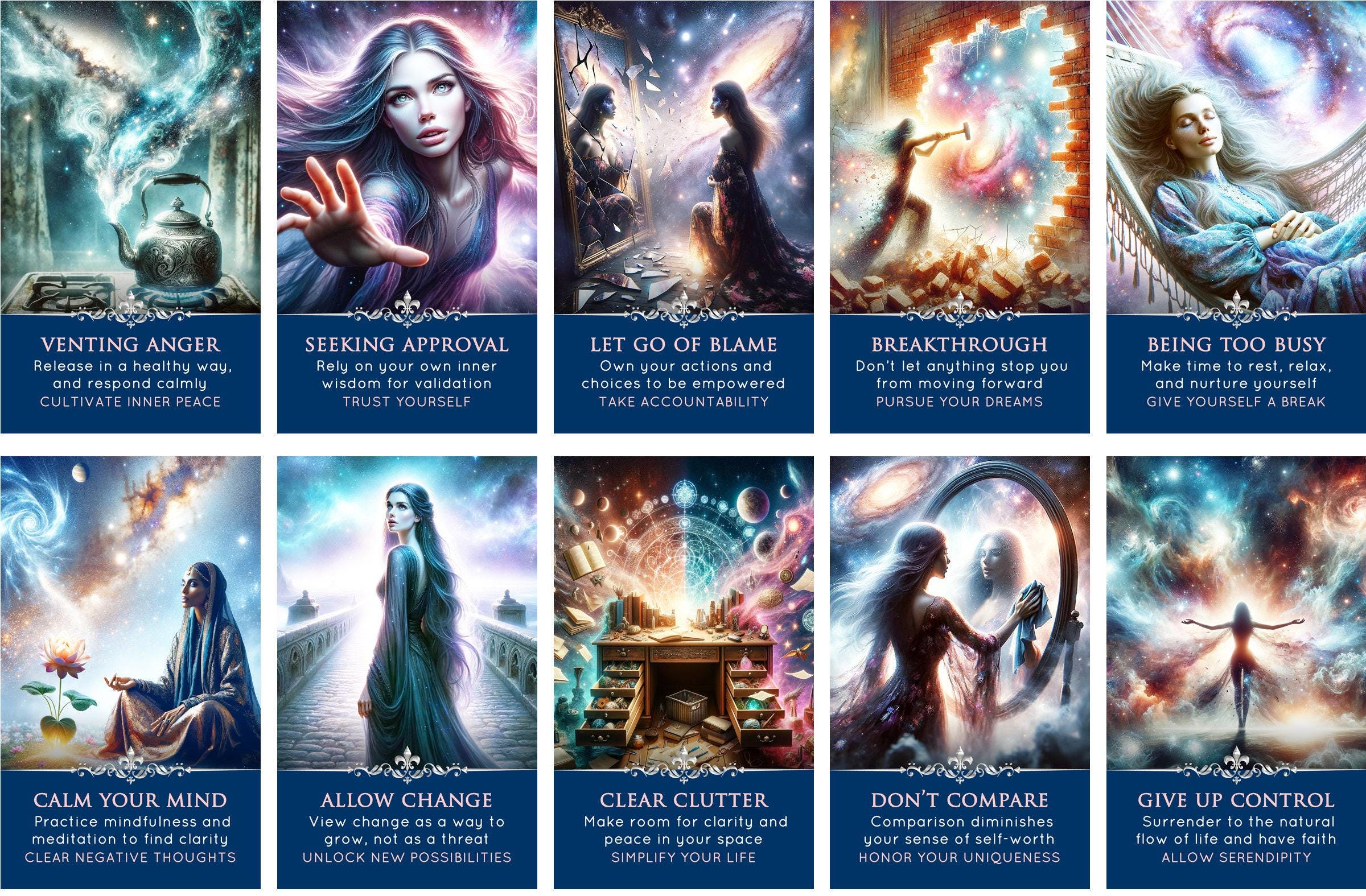 CUSTOM PREORDER: Magic of Letting Go Oracle Deck of Emotional Self-care ...