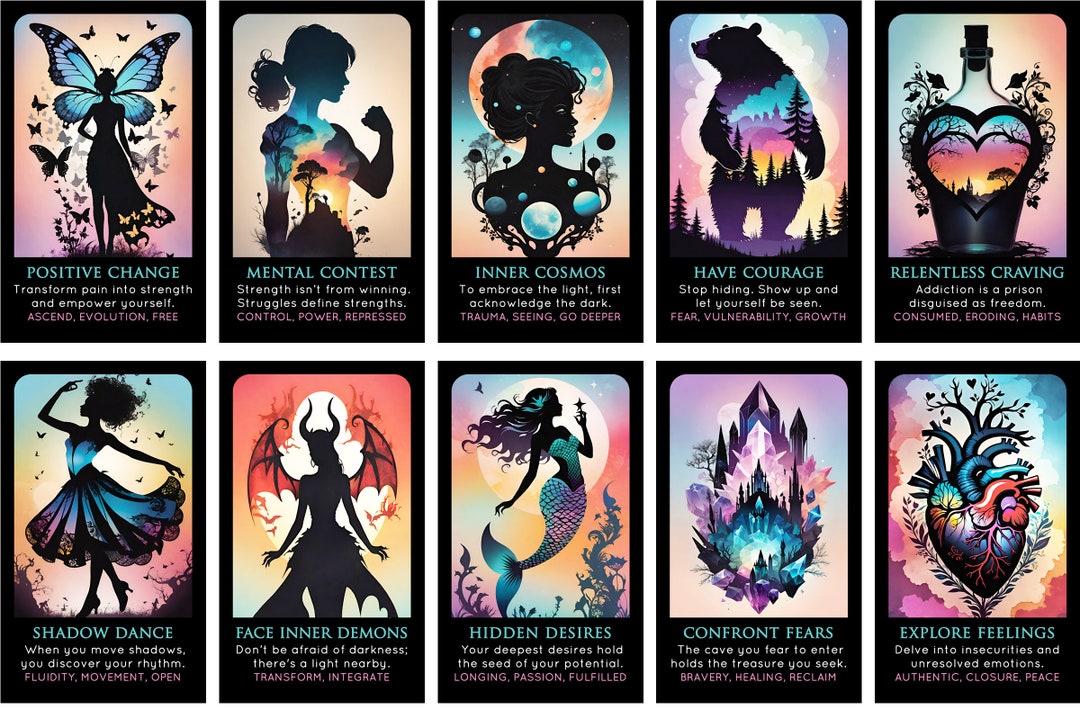 RARE DECK! Ethereal Shadows Oracle Deck Unique Shadow Work and Indie ...