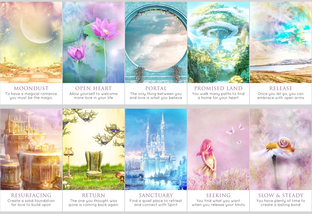 LAST ONES: Divine Destiny Love Oracle Deck of Pink Romance Tarot Cards ...
