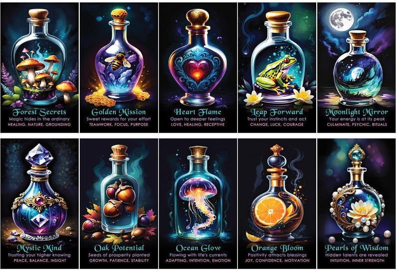 CUSTOM PREORDER: Magic Potions Oracle Deck of Mystical Elixir Tarot ...