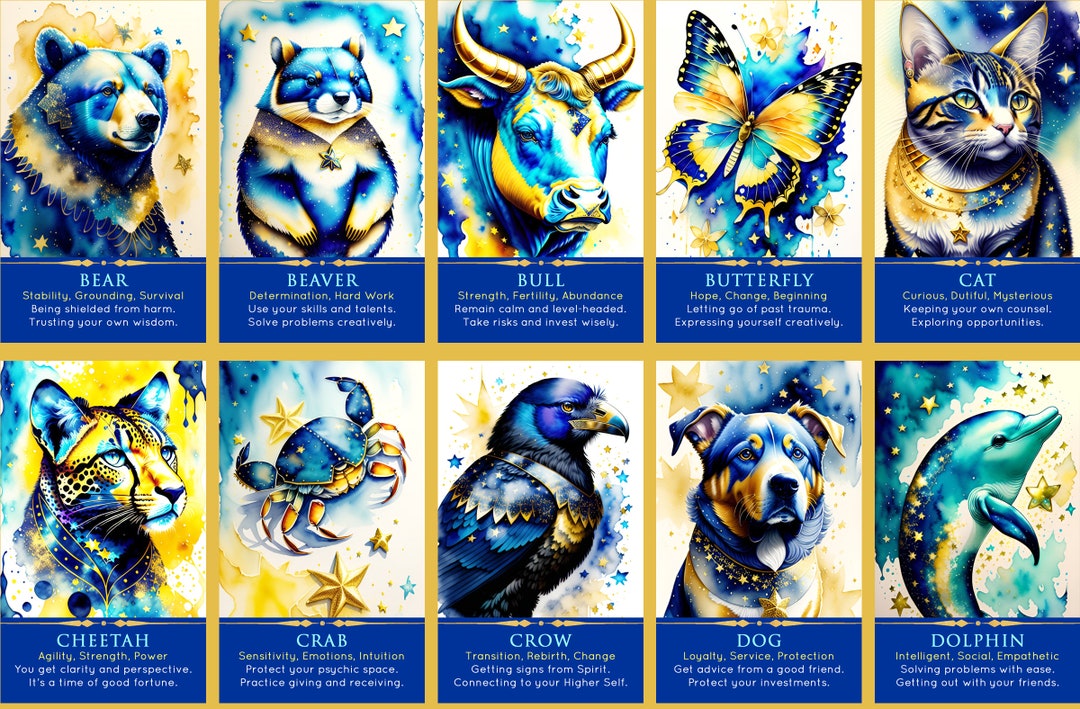 PREORDER: Cosmic Animal Spirit Astrology Oracle Deck With Messages ...
