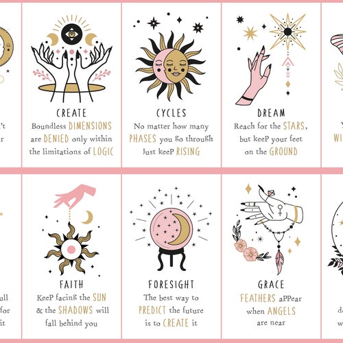 SWEET Romance 100 Cards Pink Oracle Deck Pink Tarot - Etsy