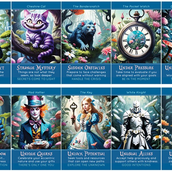 Alice in Wonderland Oracle Cards - Etsy