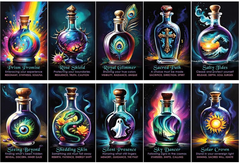 CUSTOM PREORDER: Magic Potions Oracle Deck of Mystical Elixir Tarot ...