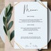 Wedding Menu Printable, Gold Wedding Menu Template, Printable Menu Card ...
