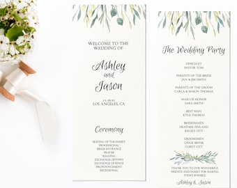 Wedding Program Template Broadway, Theatre, Playbill-themed Digital ...