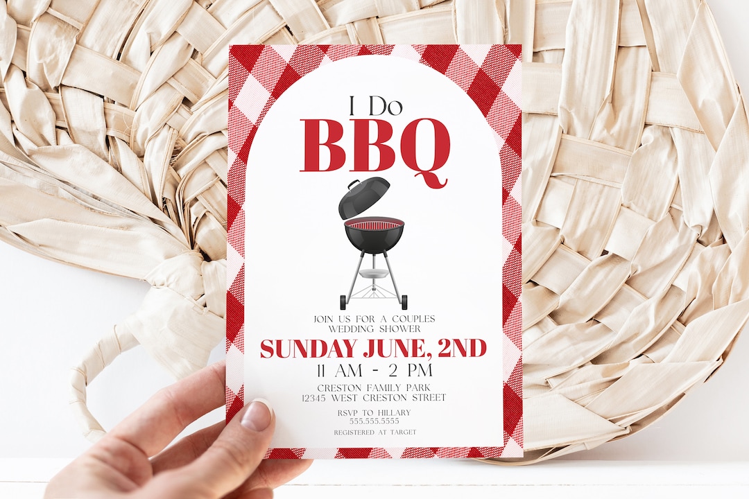 I Do BBQ Couples Shower Invitation Template, Wedding Couples Shower ...