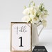 Gold Table Number Template, Table Number Cards, Printable Table Numbers ...