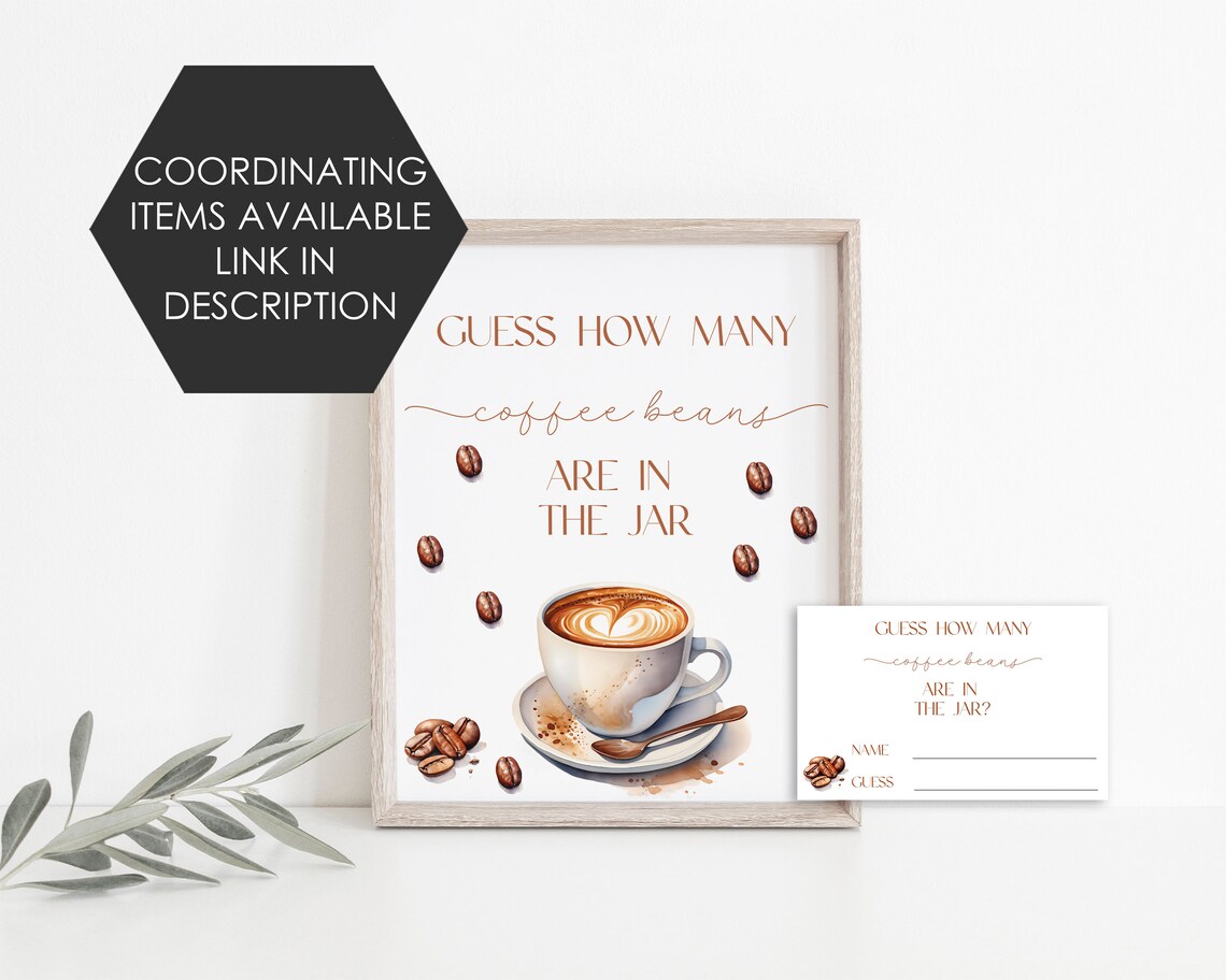 Editable Coffee Theme Party Welcome Sign, Baby Shower Poster, Baby is ...