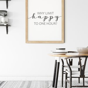 Bar Decor Sign, Bar Signs for Home Bar, Bar Wall Decor, Why Limit Happy ...