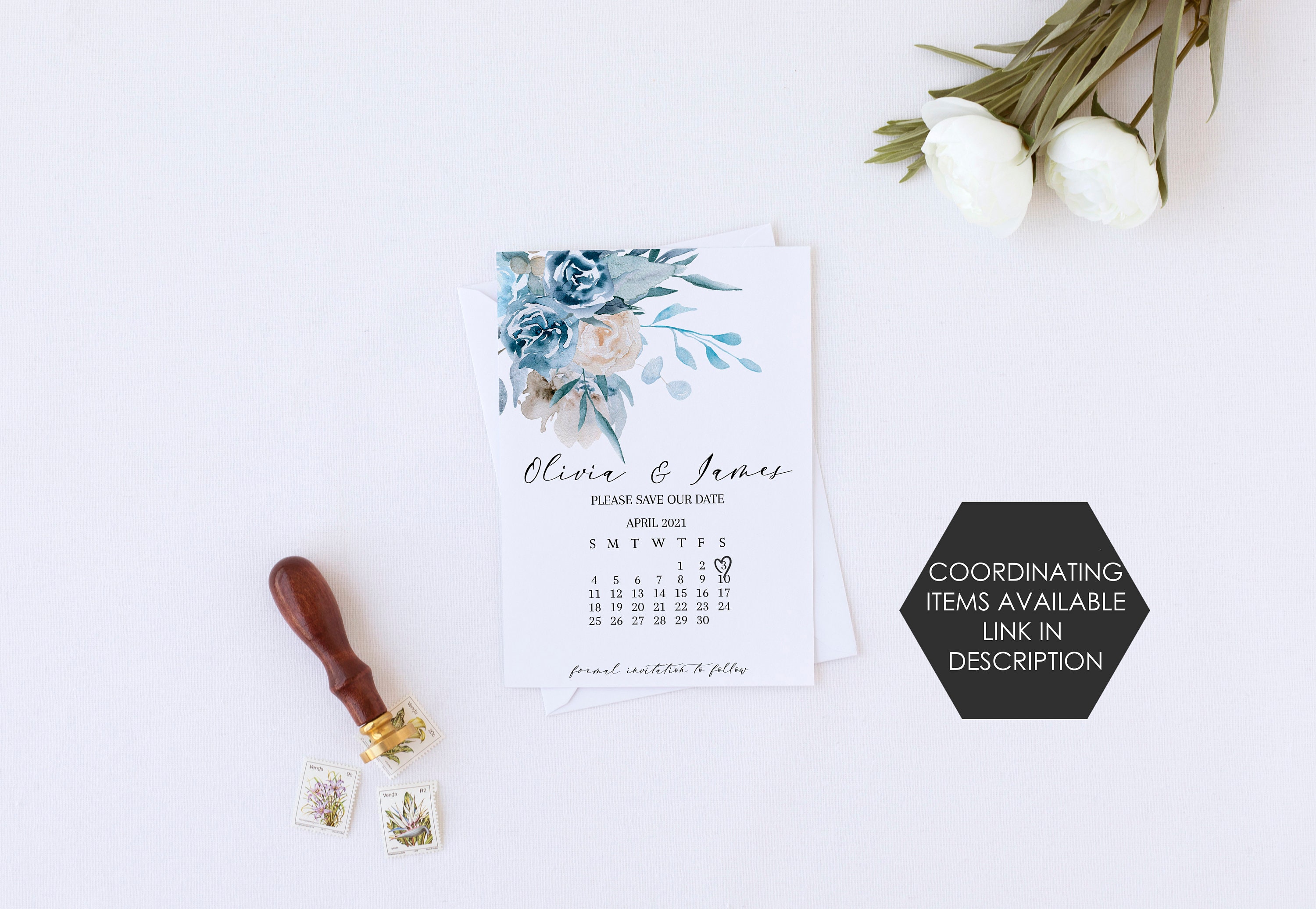 Dusty Blue Wedding Invitations Dusty Blue Wedding Invites | Etsy