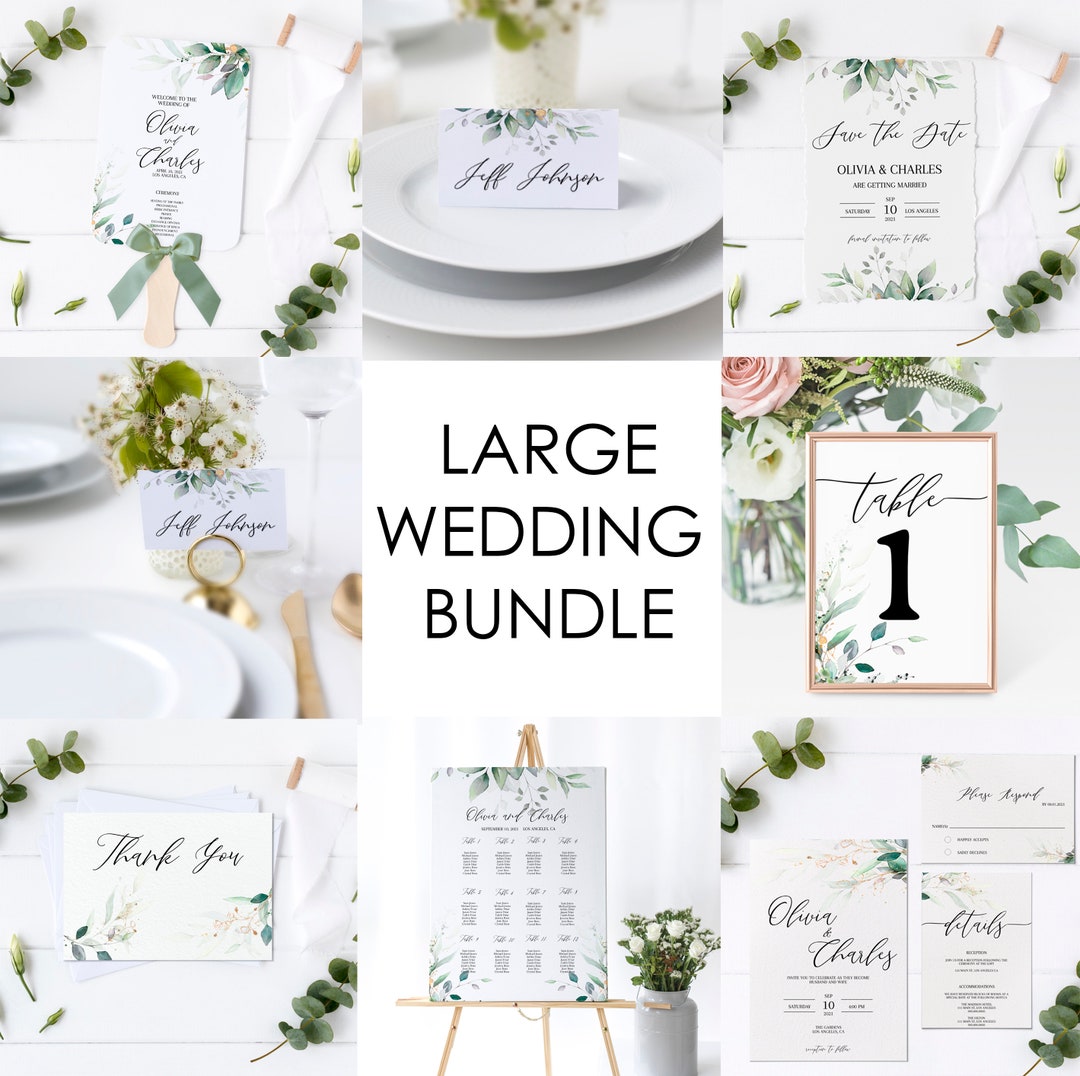 Wedding Bundle Template, Mega Wedding Bundle, Wedding Stationary Bundle ...