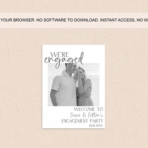 Engagement Party Sign, Printable Welcome Poster for Engagement Party ...