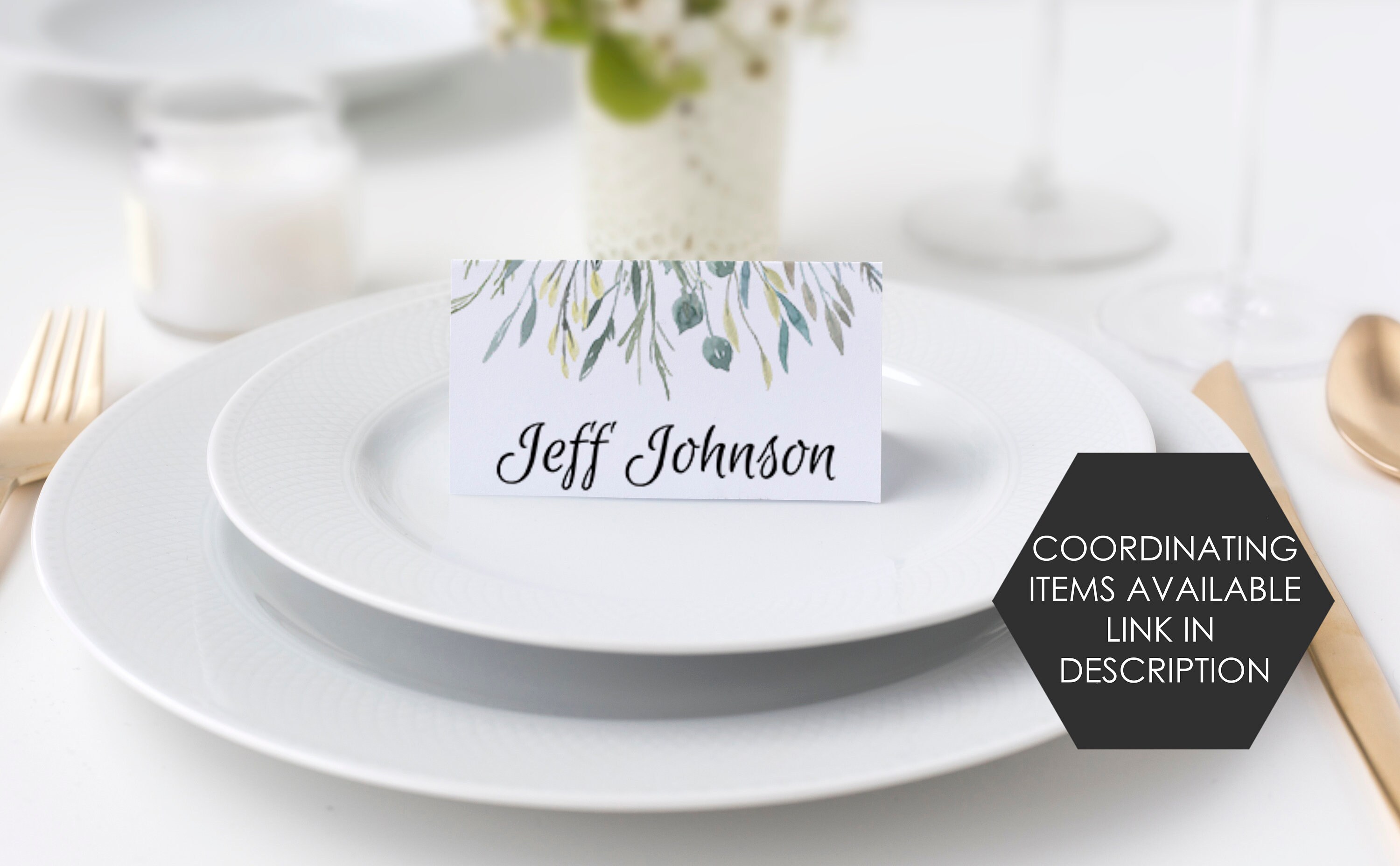 Greenery Favor Tag Rustic Gift Tag Template Baby Shower | Etsy