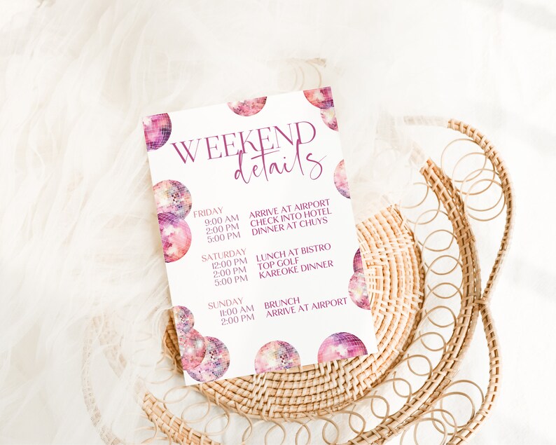 Disco Cowgirl Bachelorette Invitation Template, Pink Disco Party Invite ...