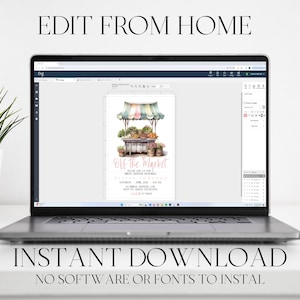 Off the Market Bridal Shower Invitation Template, Farmer's Market ...