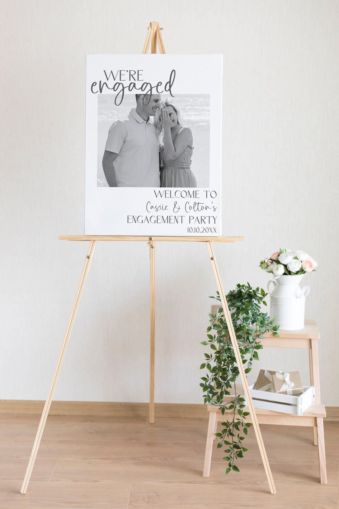 Engagement Party Sign, Printable Welcome Poster for Engagement Party ...