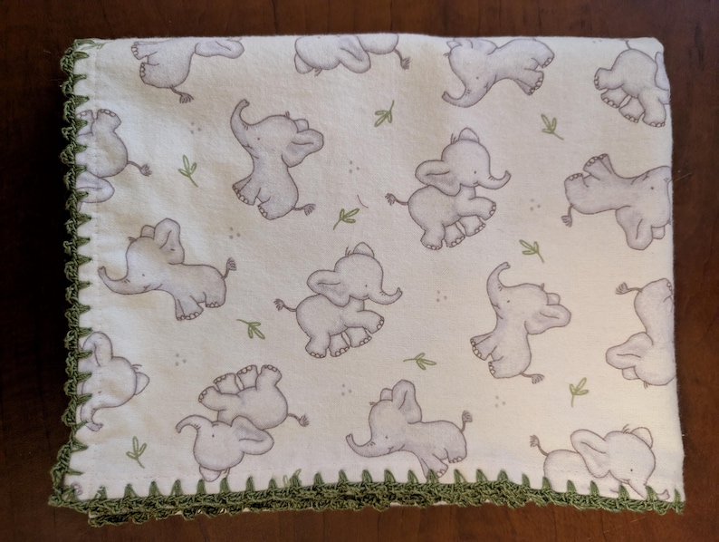 Baby Receiving Blankets | Flannel | Crocheted Edging | MULTIPLE DESIGNS ...