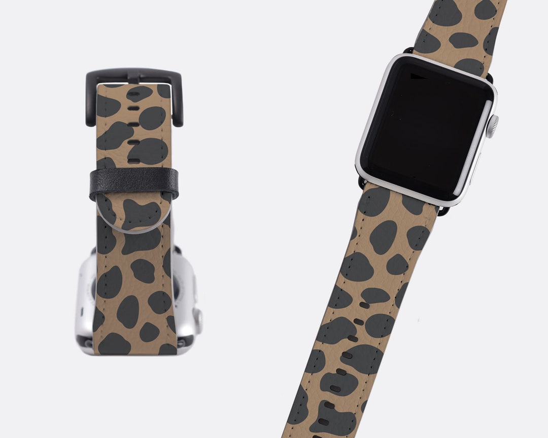 Cheetah Print Apple Watch Strap Vegan H21 Leather Band Available for ...