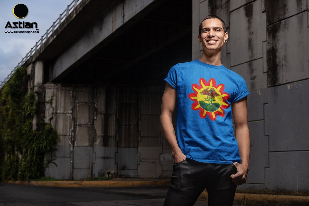 Original Aztec Flag T-shirt | Mexica Art | Aztec Symbol Mexican ...