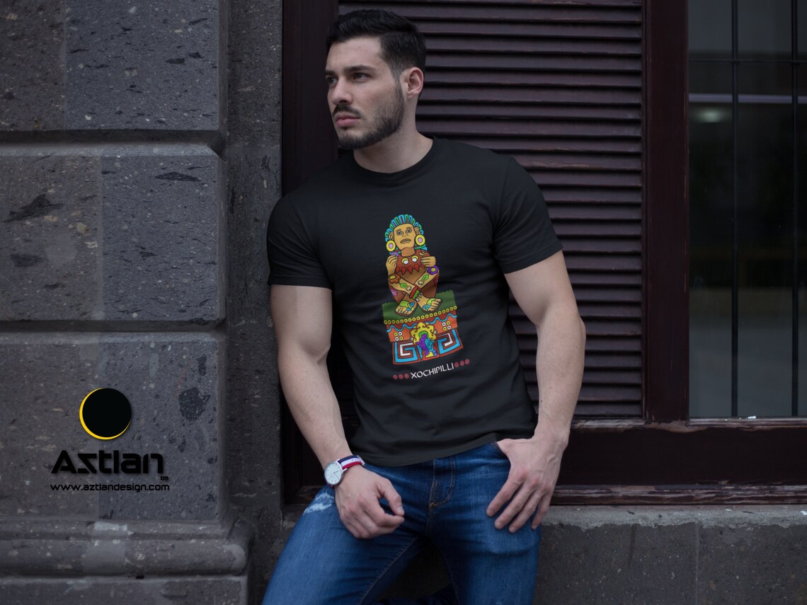 Original Xochipilli T-shirt Aztec God of Art, Dance & Music Mexica Art ...