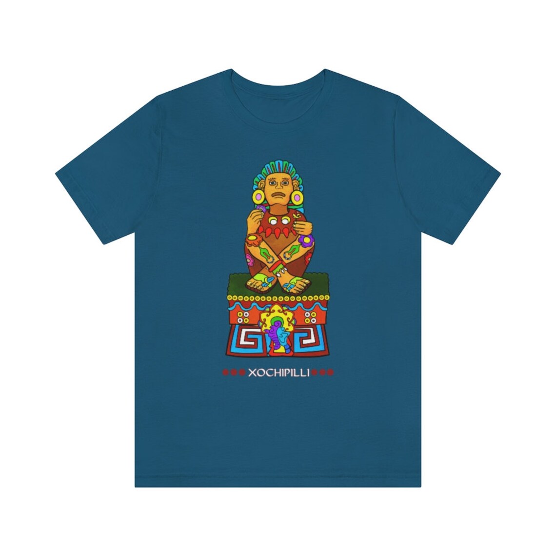 Original Xochipilli T-shirt Aztec God of Art, Dance & Music Mexica Art ...
