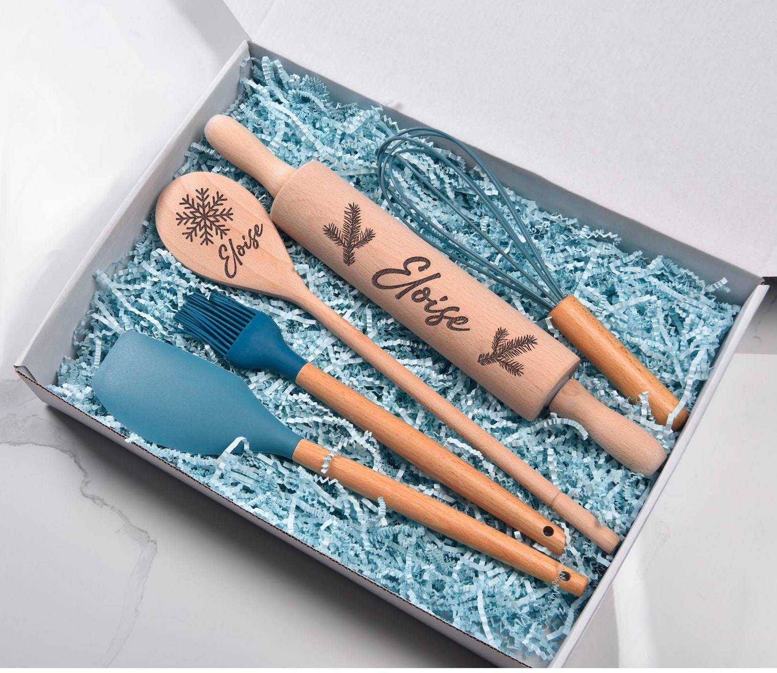 Personalized Baking Gift Set | Engraved Rolling Pin | Wooden Spoon ...