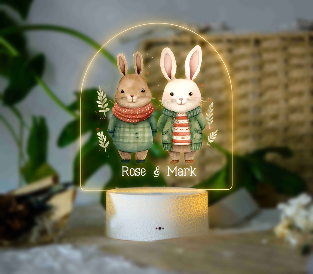 Personalised LED Animal Lamp - Animals Night Light - Kids Night Light ...