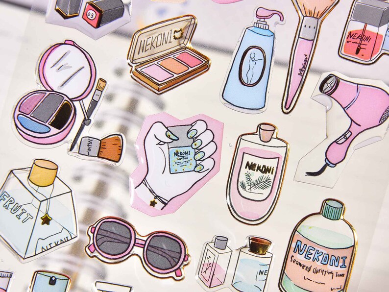 35 pcs Makeup Stickers PackLipstickEyeshadow | Etsy