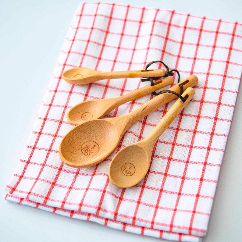 Custom Engraved Baking Gift Set: Wood Measuring Tools (cups & Spoons ...
