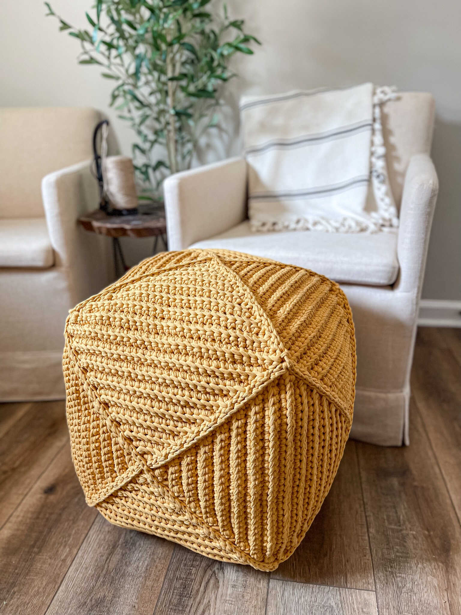 Crochet PATTERN Diamond Floor Pouf / Ottoman - PATTERN ONLY - Etsy
