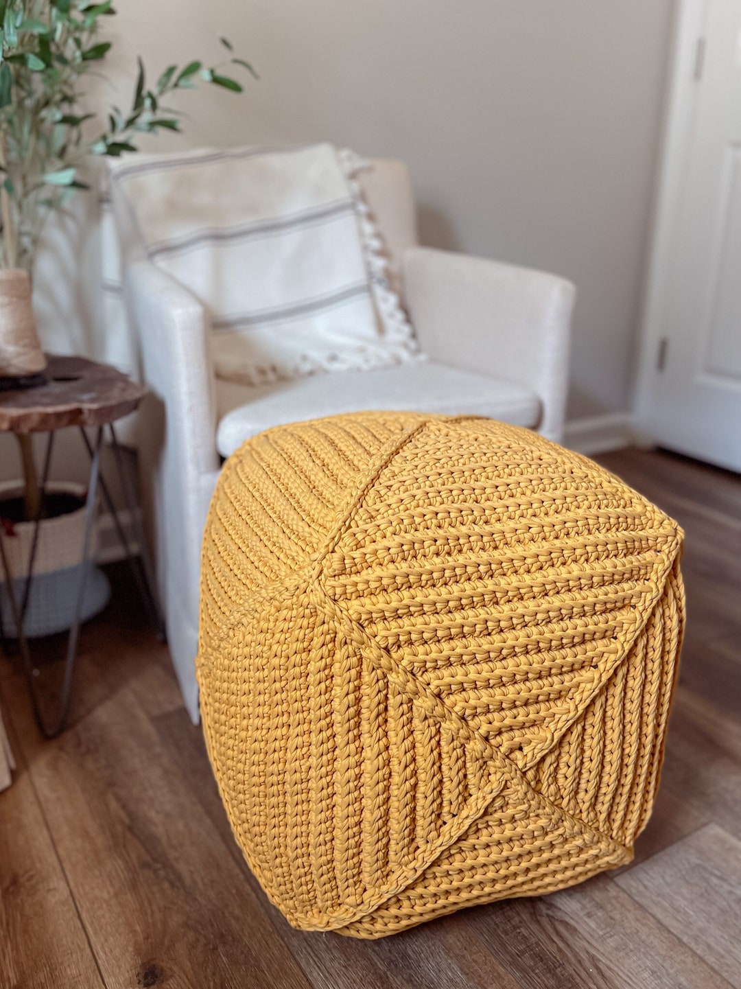 Crochet PATTERN Diamond Floor Pouf / Ottoman - PATTERN ONLY - Etsy