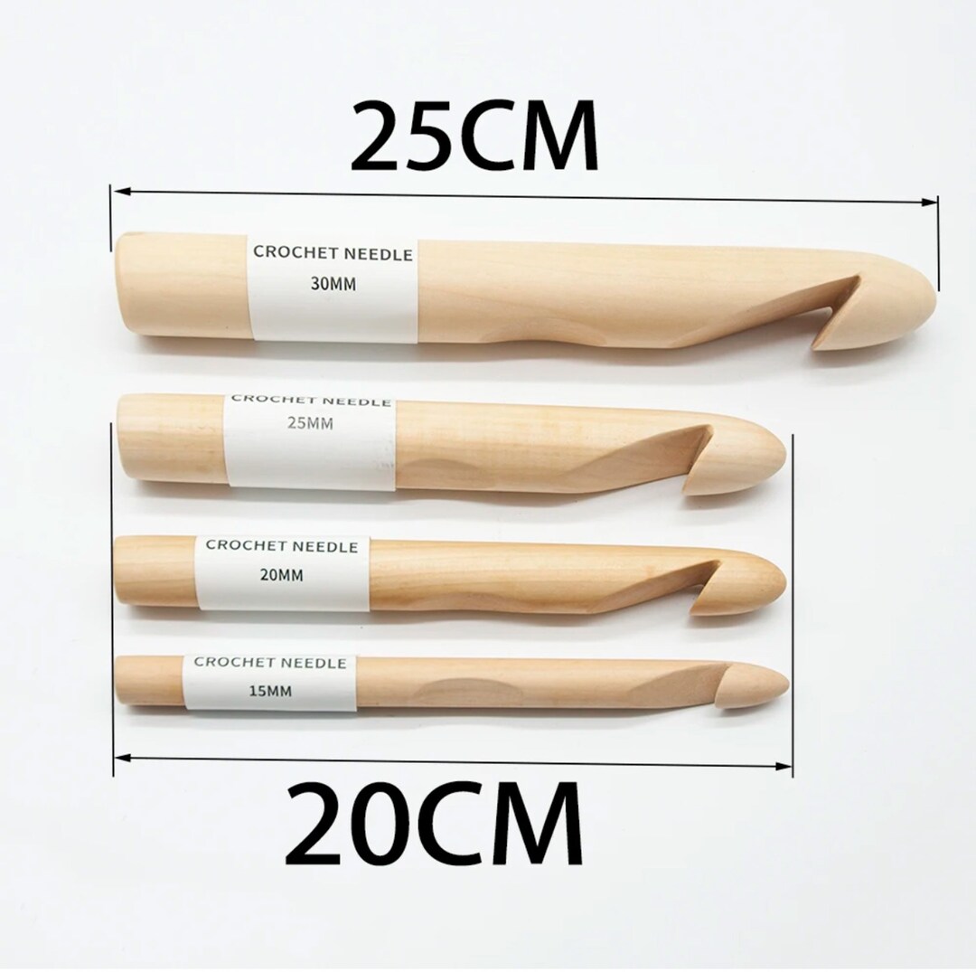 JUMBO Bamboo Crochet Hooks - 2 Sizes - Etsy