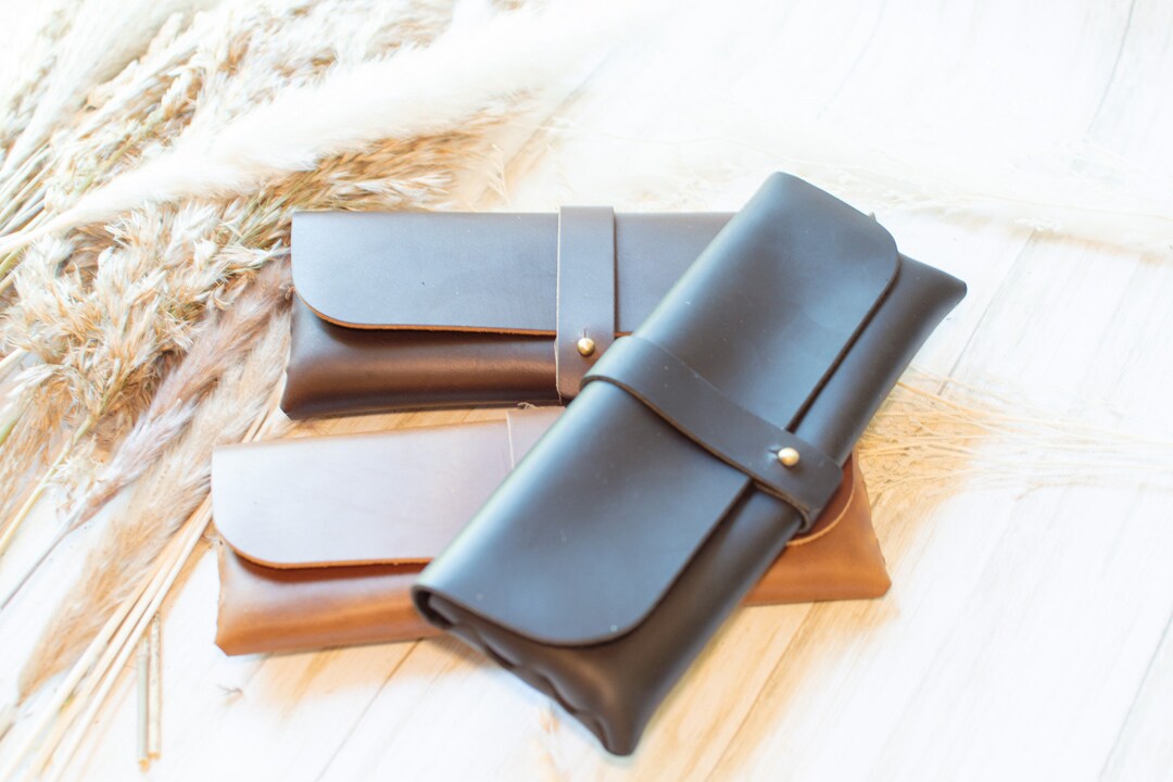 Genuine Leather Pouch With Brass Button - Medium. Great for Fathers Day ...