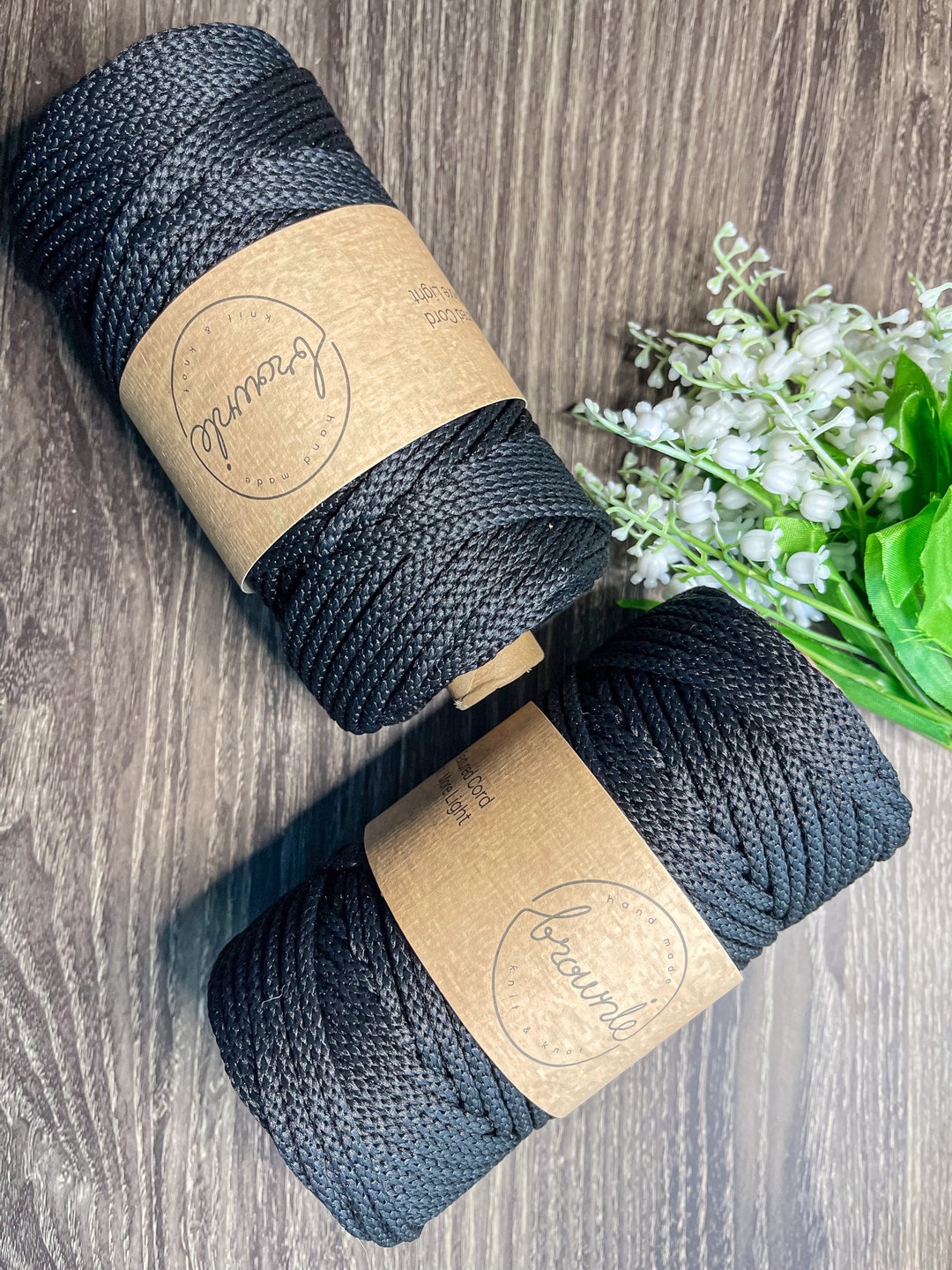 4.5 Mm Premium Less Shiny Polyester Macrame Cord BLACK 26 - Etsy