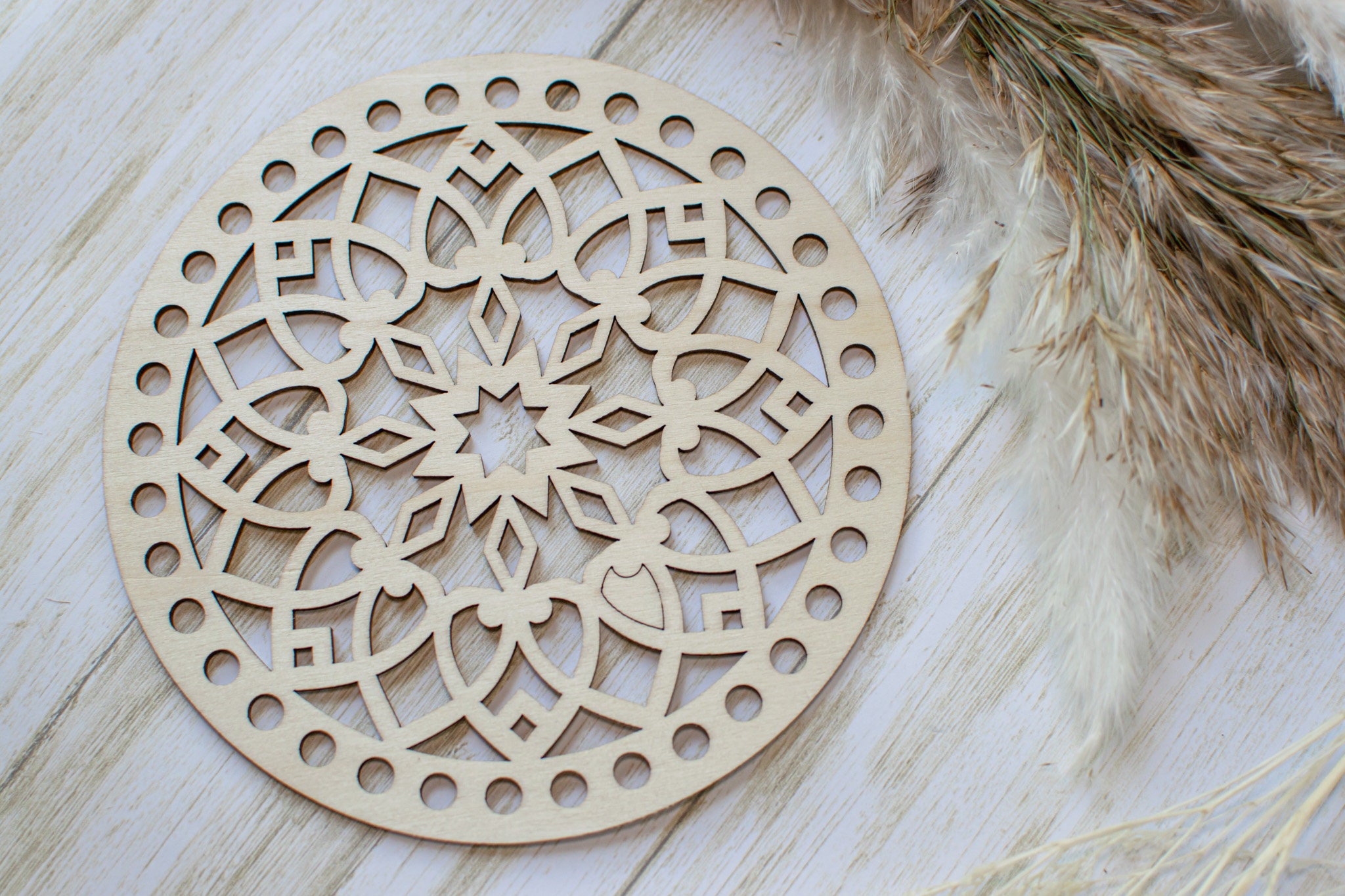Laser Cut Wooden Base or Top for DIY Crochet Basket Projects 3 Styles ...
