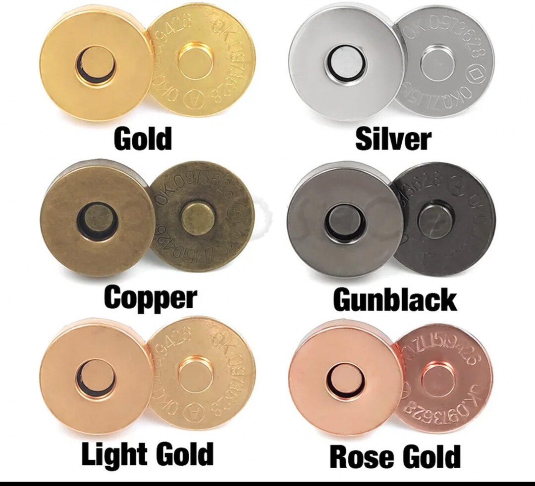 Magnetic Snap Fasteners for DIY Projects SET OF 2 4 Colors - Etsy