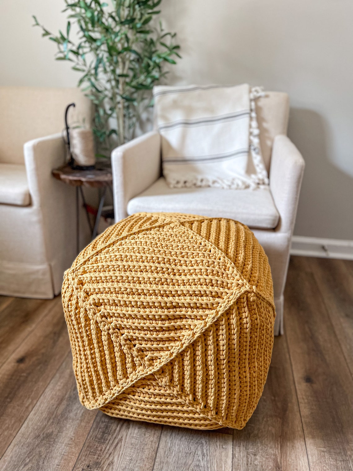Crochet PATTERN Diamond Floor Pouf / Ottoman - PATTERN ONLY - Etsy