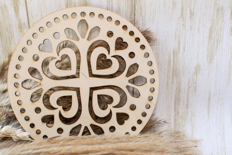 Laser Cut Wooden Base or Top for DIY Crochet Basket Projects 5 Styles ...